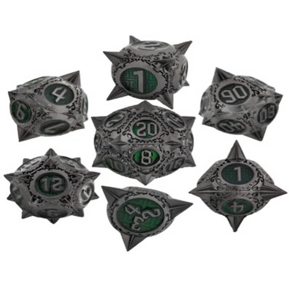 Totally Geek'd | Toys | 7 Piece Metal Dice Set Spiked Series | Poshmark